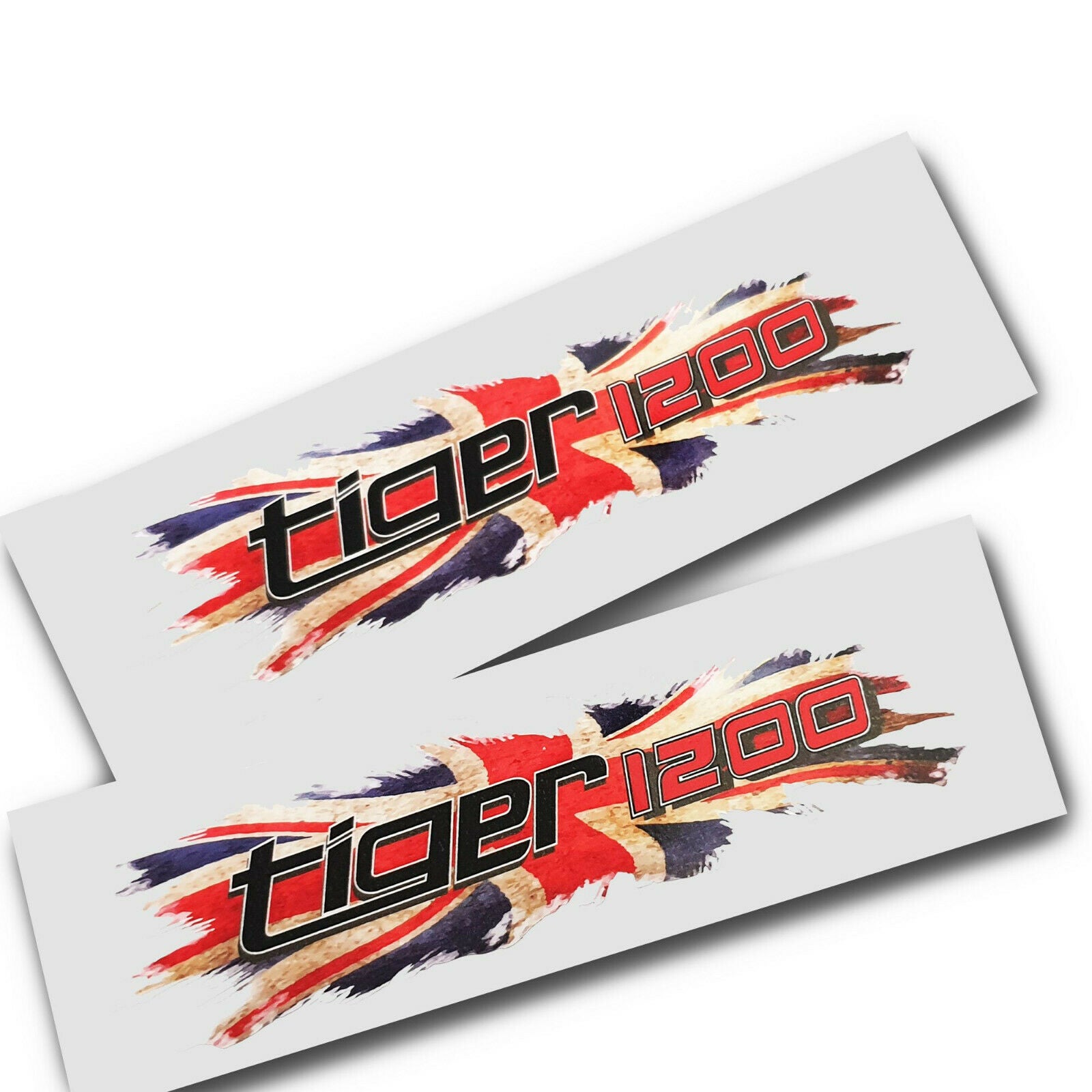 Triumph Tiger 1200 colour real torn style union flag decals stickers ...
