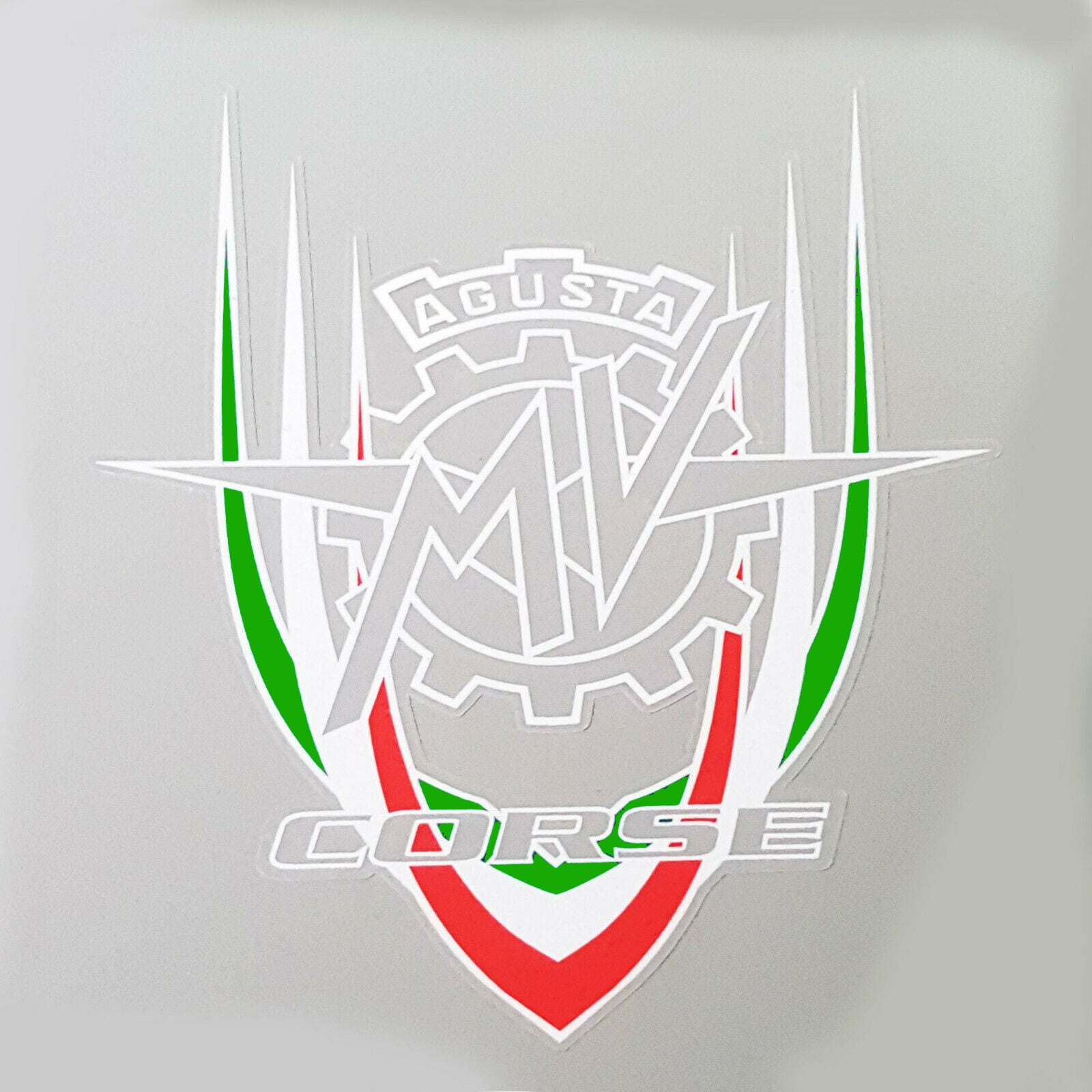 MV Agusta corse clear vinyl decals logo x 2 pieces large ...